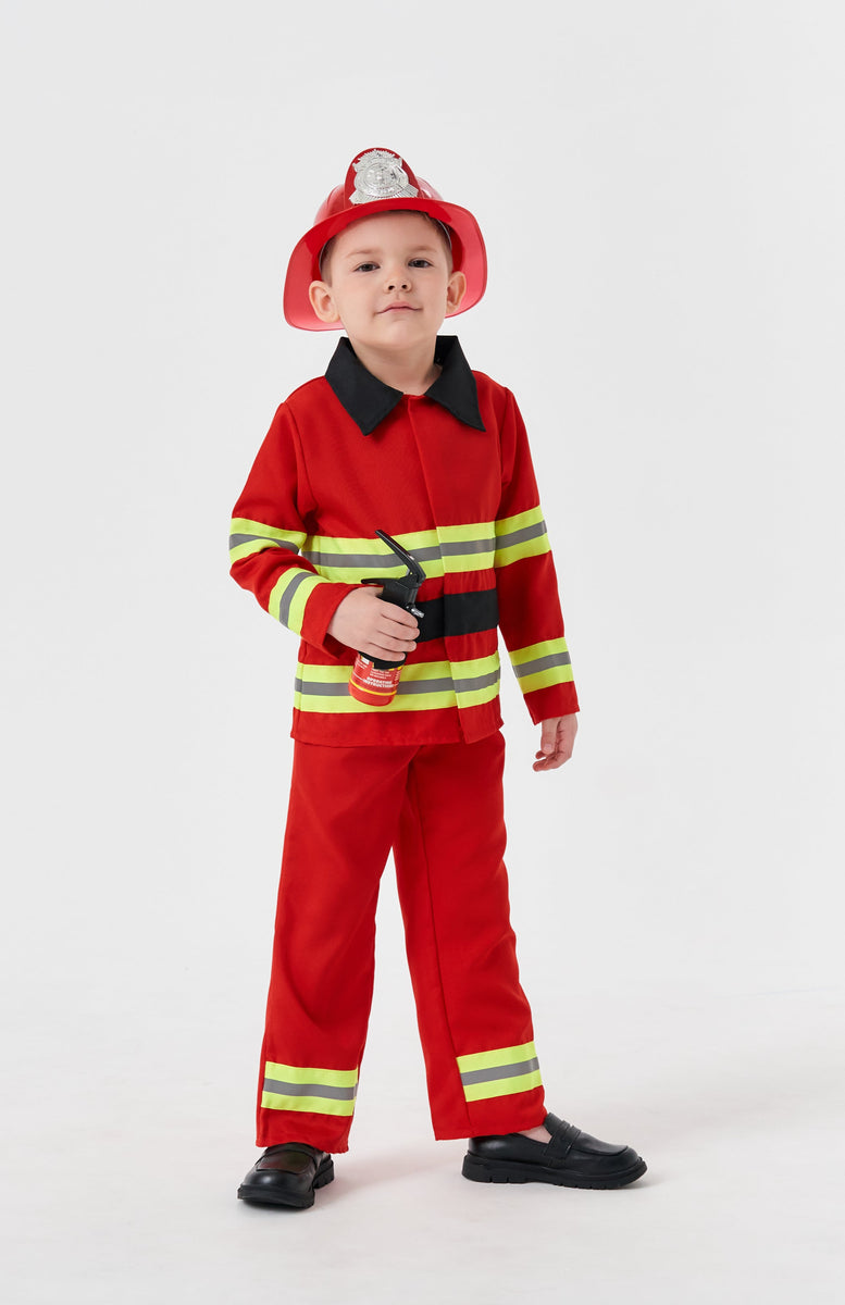 Fireman Costume Set | THE DRESS-UP CASTLE – The Dress-Up Castle